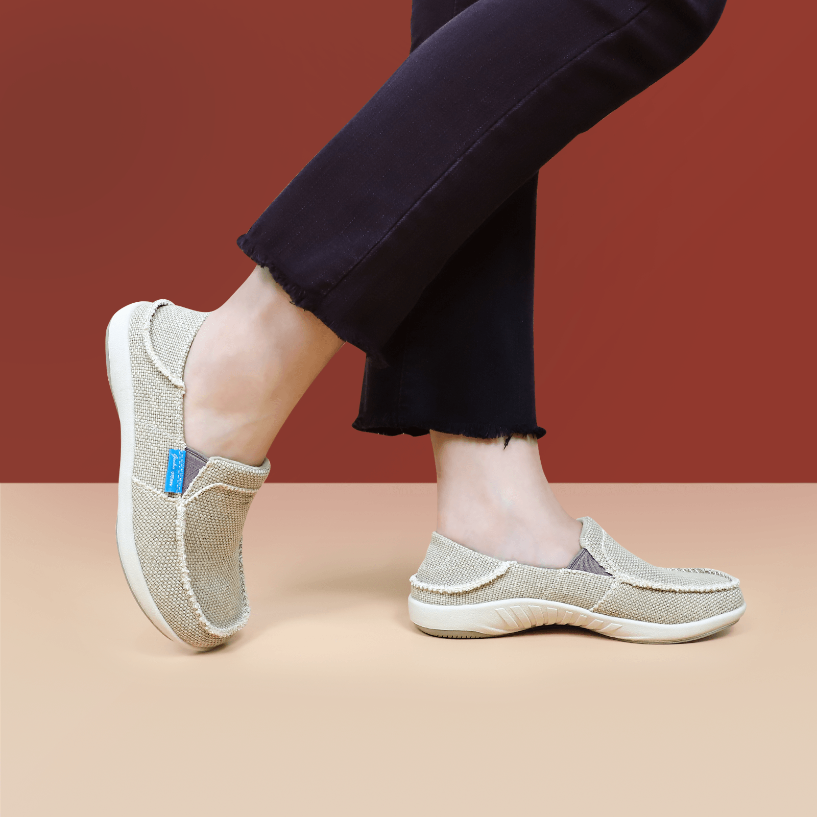 Women's Canvas Orthopedic Slip On Shoes With Arch Support - GECKOMAN