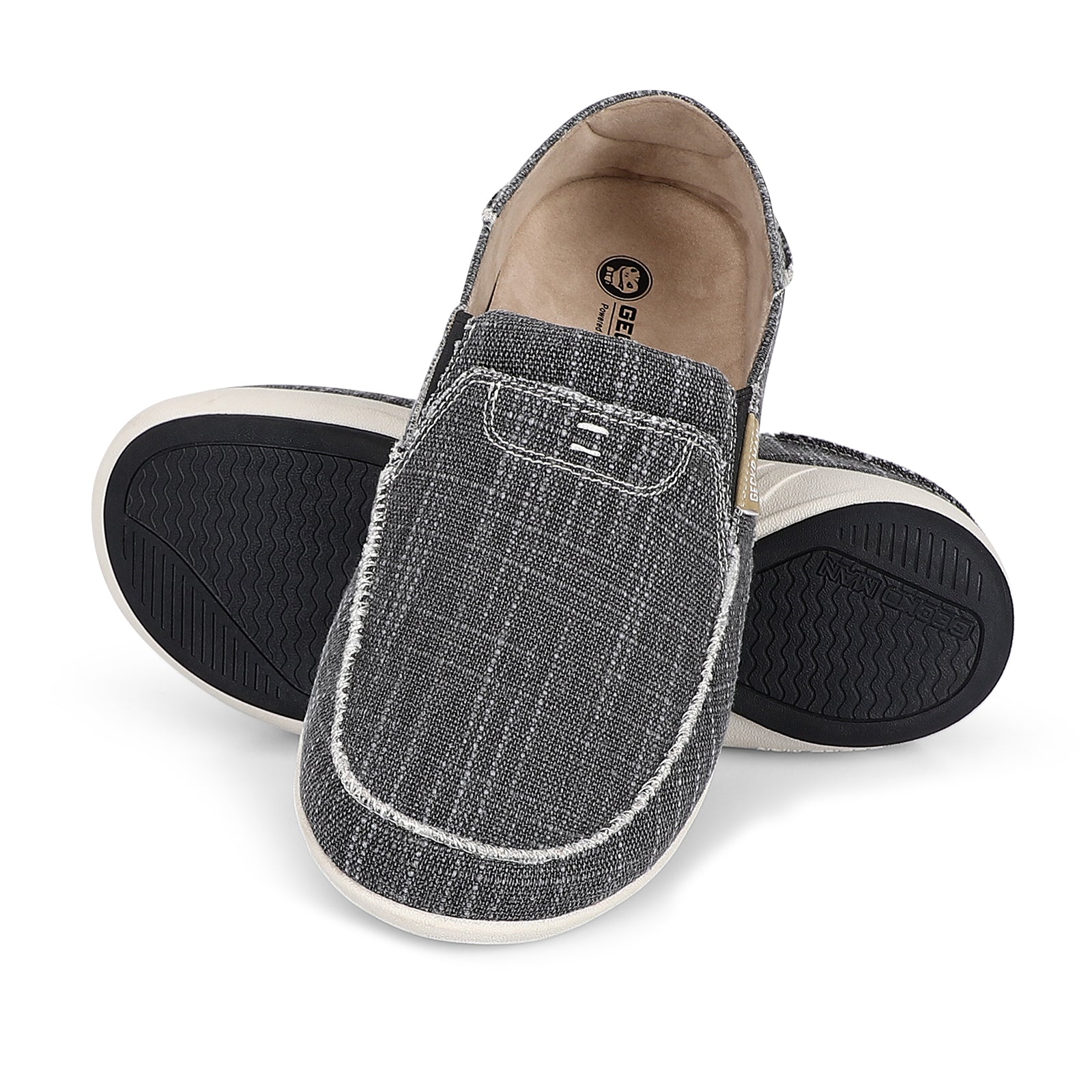 Men's Canvas Plantar Fasciitis Shoes with Arch Support Orthotics – GECKOMAN